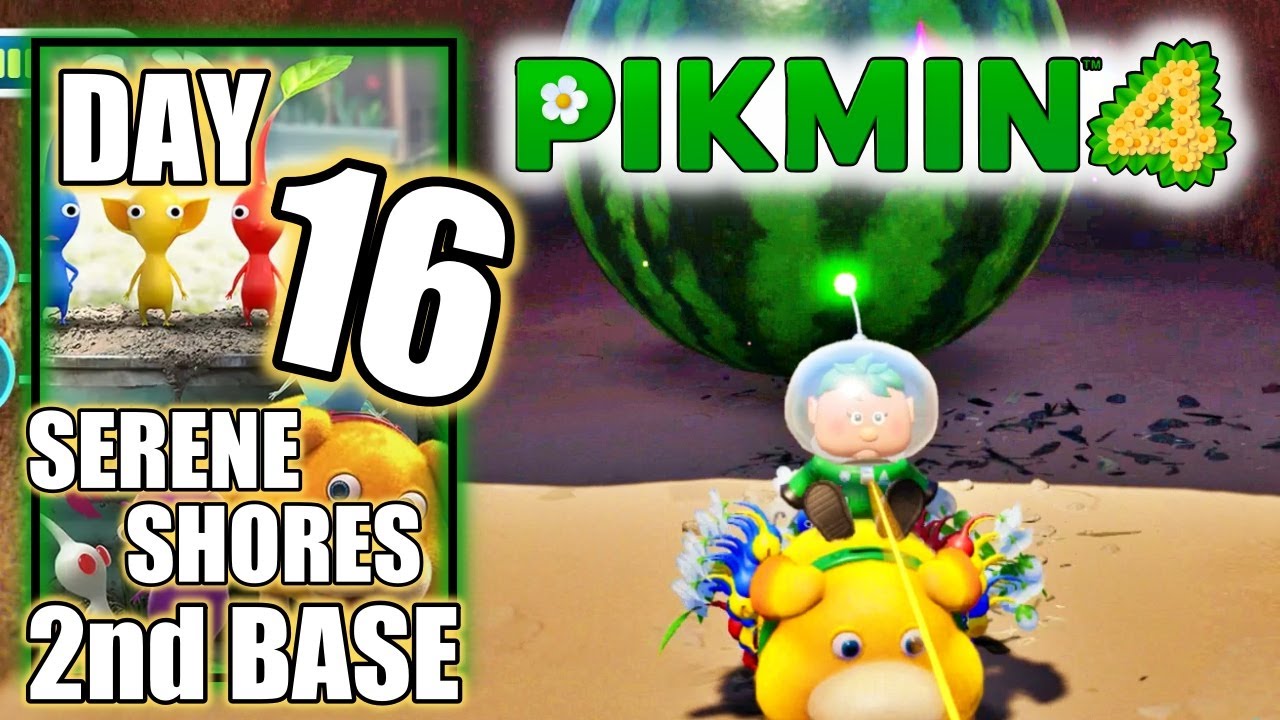 Pikmin 4 - Day 16, Serene Shores, Unlock Second Base - Gameplay ...