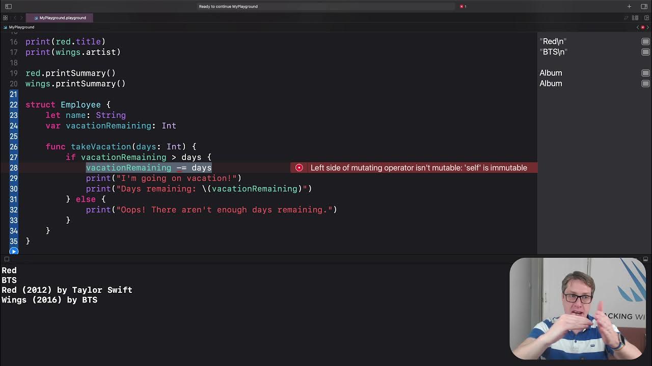 How to create your own structs – Swift for Complete Beginners - YouTube