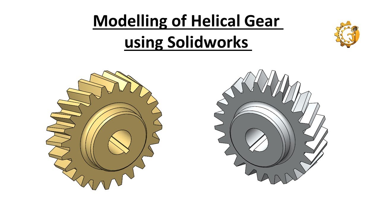 Modelling of Helical Gear using Solidworks - YouTube