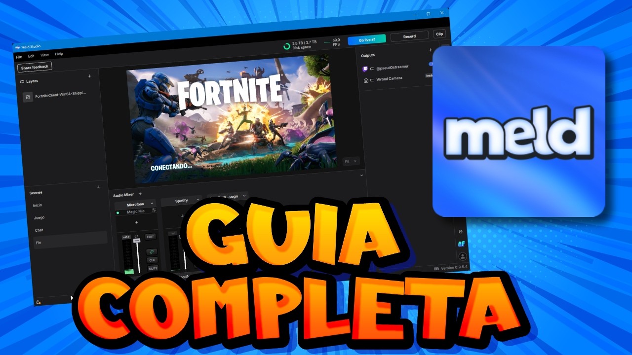 Como configurar Meld Studio para hacer Stream Paso a Paso - YouTube