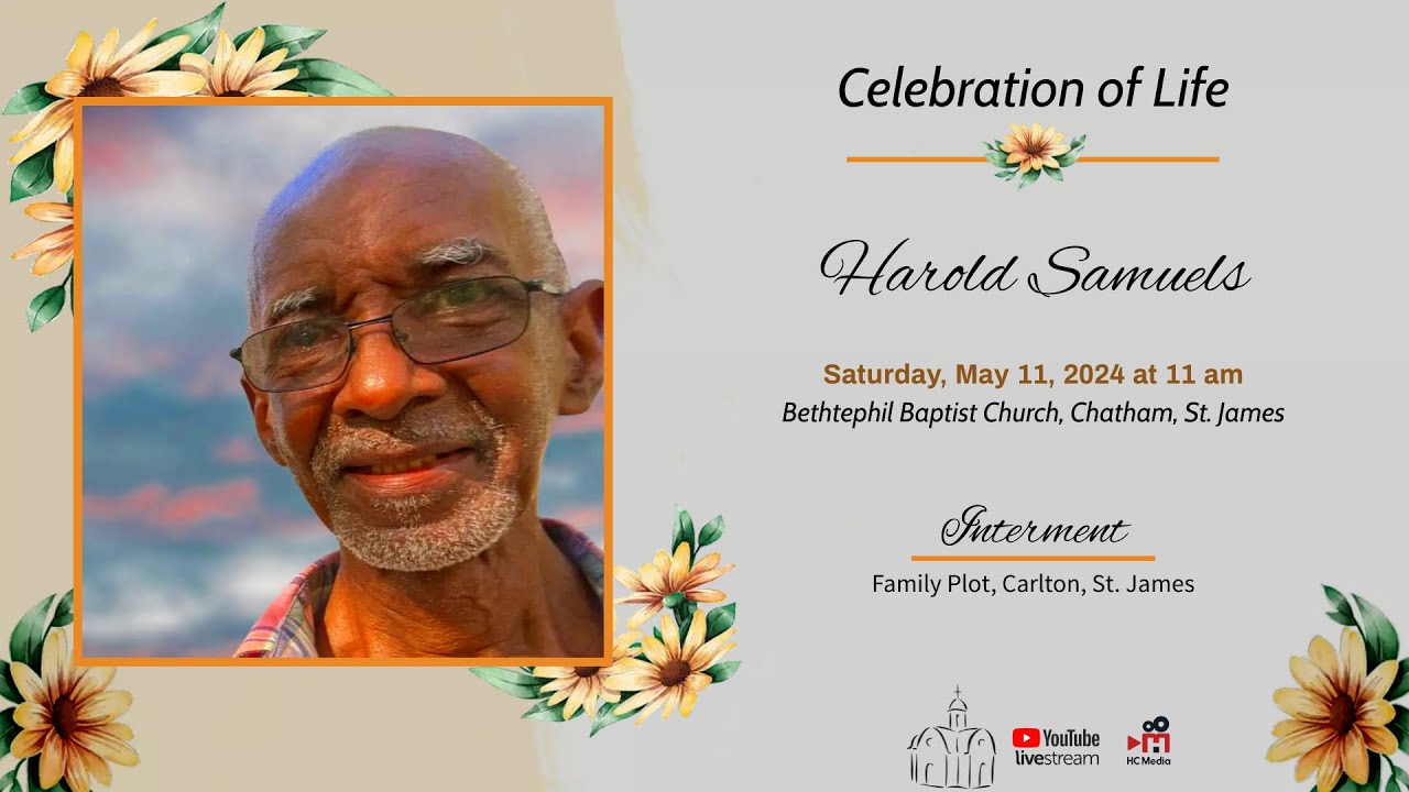 Celebrating the life of Harold Samuels - YouTube