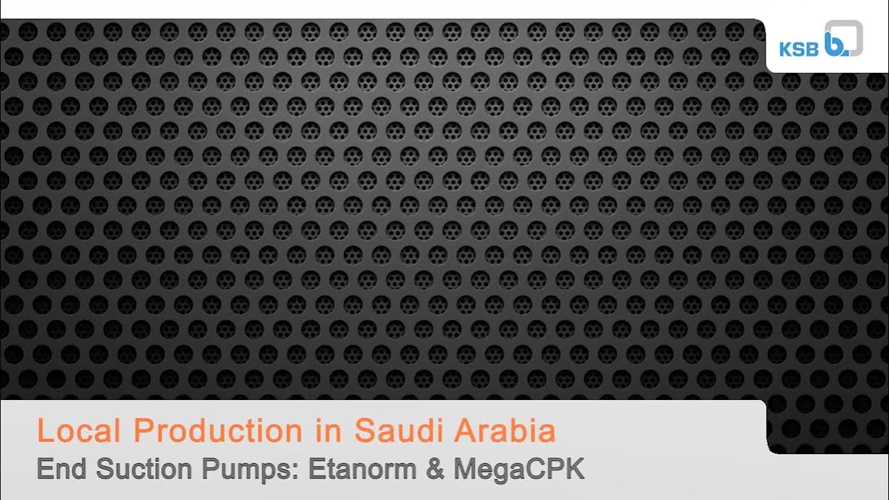 Local Production in Saudi Arabia End Suction Pump Etanorm & Mega CPK ...