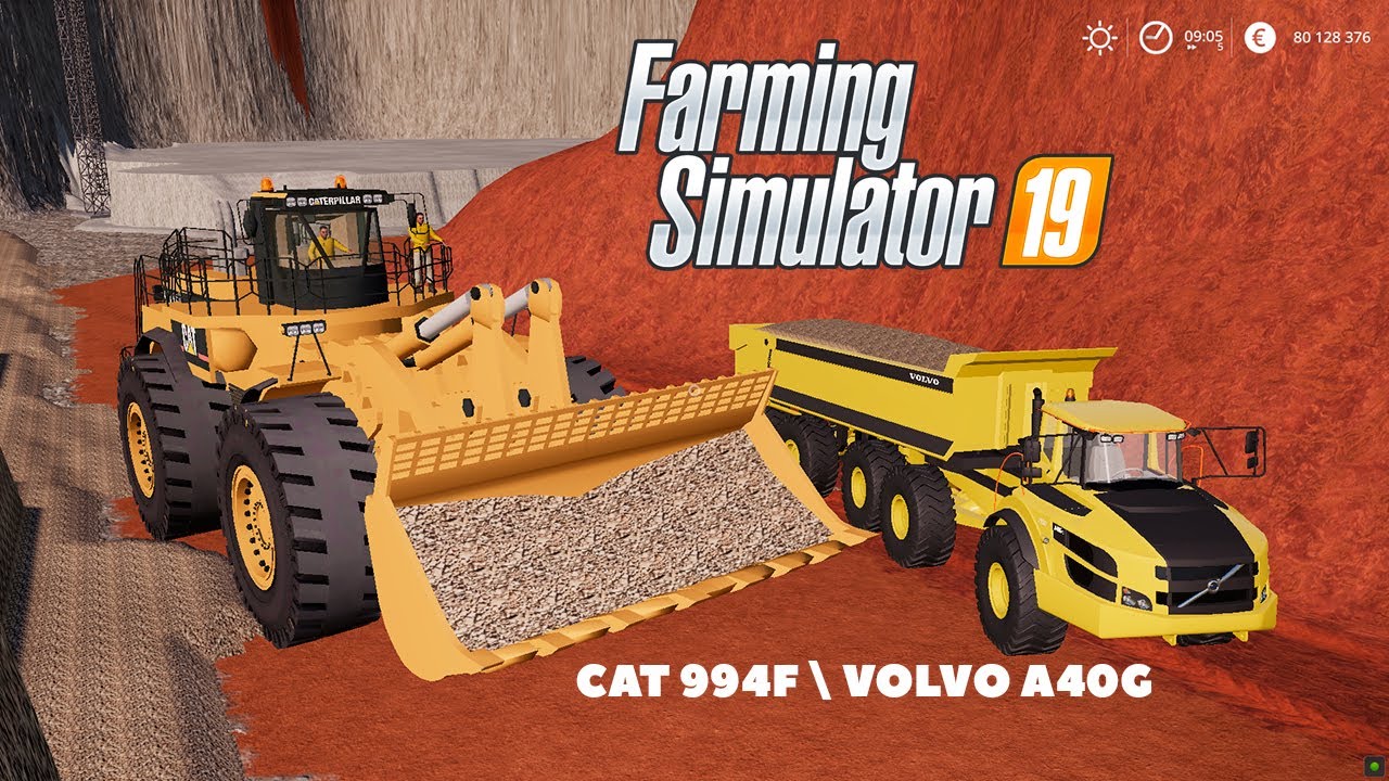 FS19 Mods CAT 994F \ VOLVO A40G SEMI WITH MAXXIM 700 - YouTube