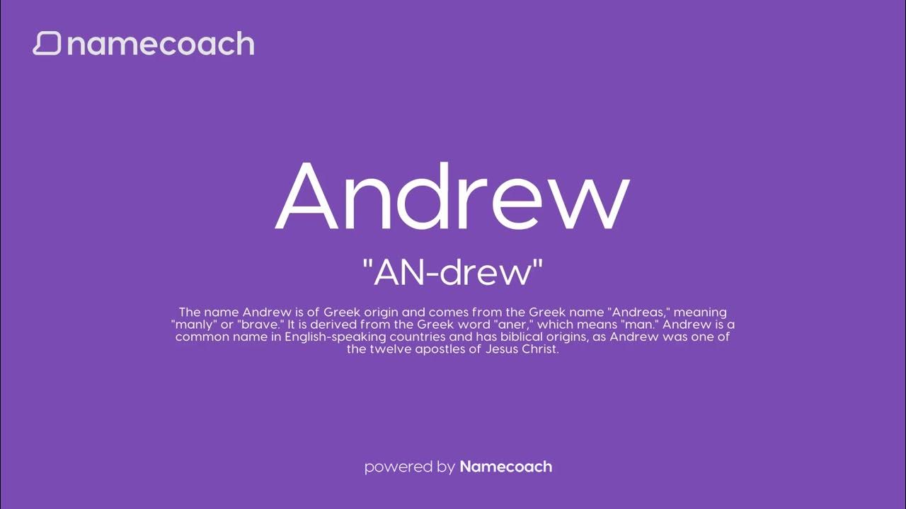 How to Pronounce Andrew - YouTube