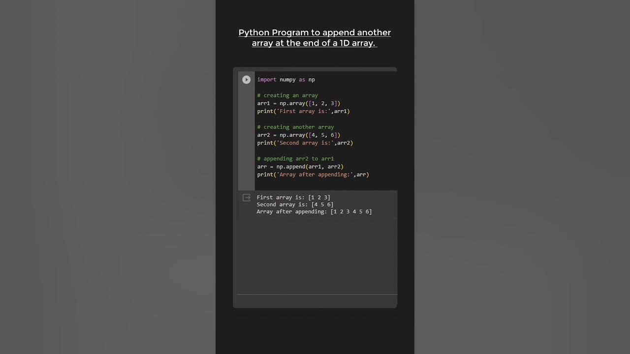 Playing around elements of array using NUMPY in Python 🆒😁 - YouTube