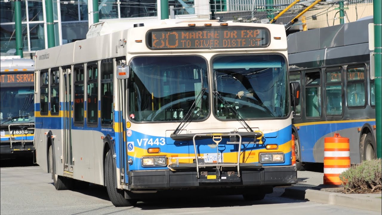 TransLink 2001 New Flyer D40LF - V7443 on 80 Marine Drive Express to ...