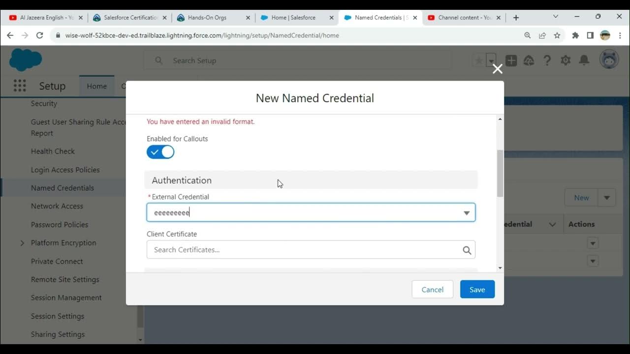 Named Credentials of Salesforce - YouTube