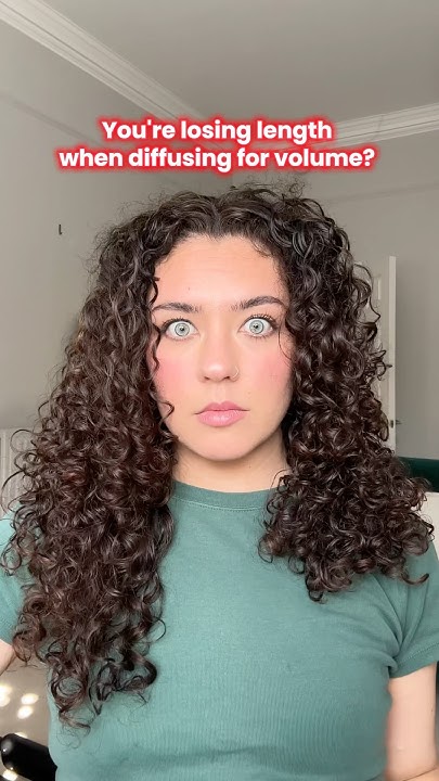 How I diffuse to retain more length! #curlyhair #hair #curls #curly - YouTube