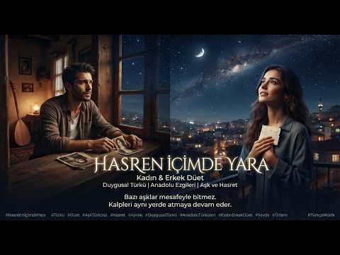 Hasretin İçimde Yara | Kadın & Erkek Düet Türküsü | Birbirini Bekleyen İki Yürek