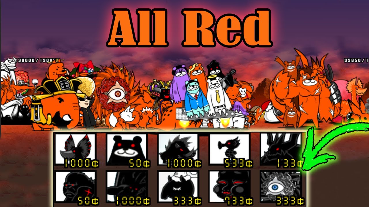 The Battle Cats - All Red Vs Black - YouTube