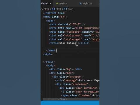 Star Rating UI Design | #shorts #html #css #javascript | @mswminthn - YouTube