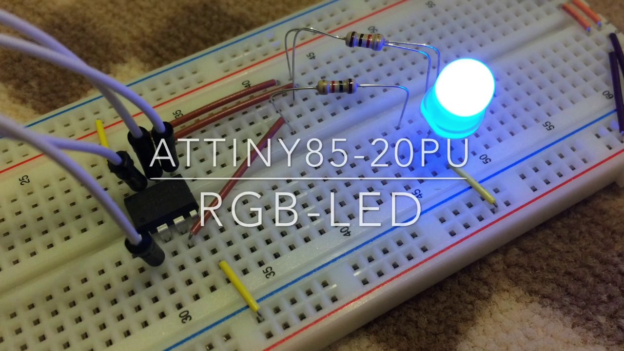 Attiny85 20pu Rgb Led Youtube