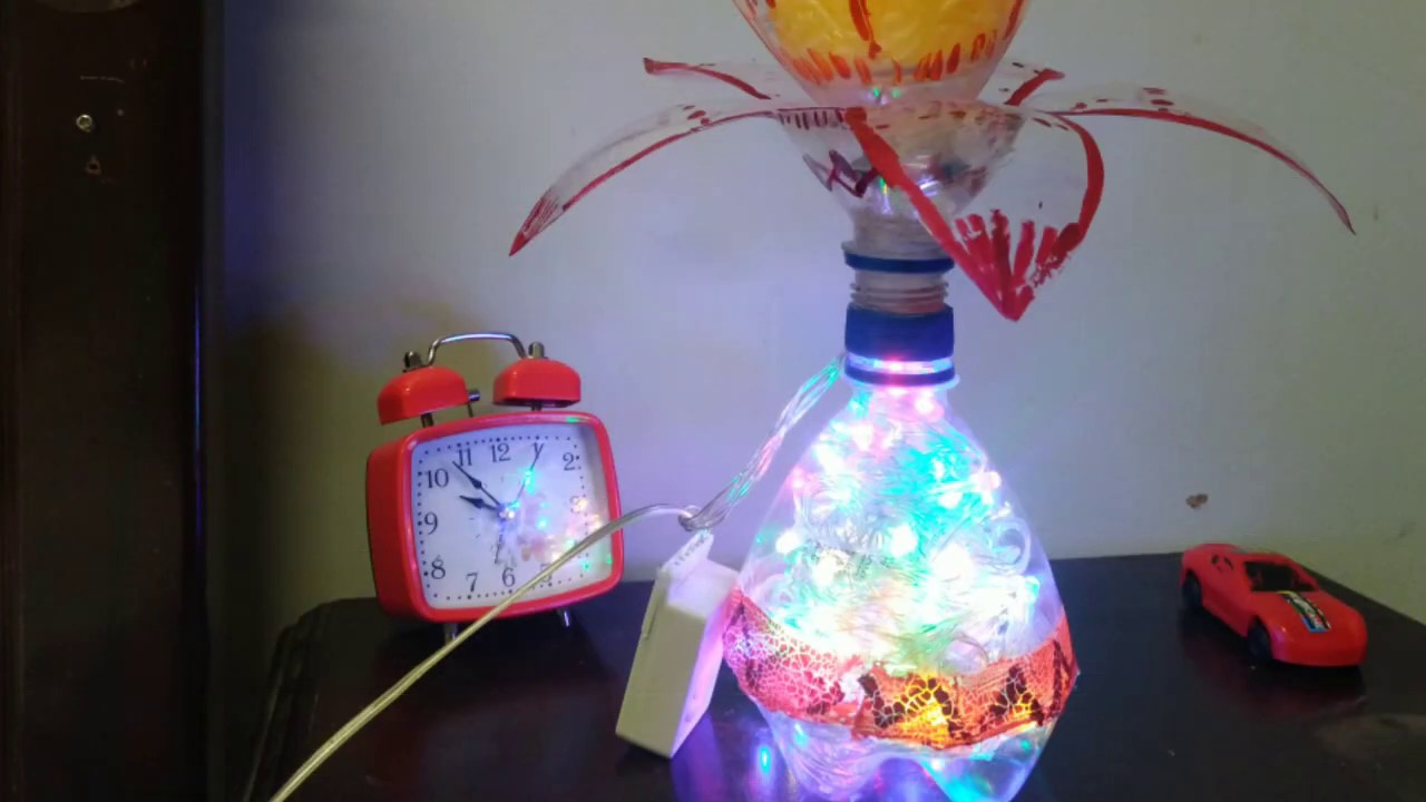 Easy method to make a waste plastic bottle / bed light - YouTube