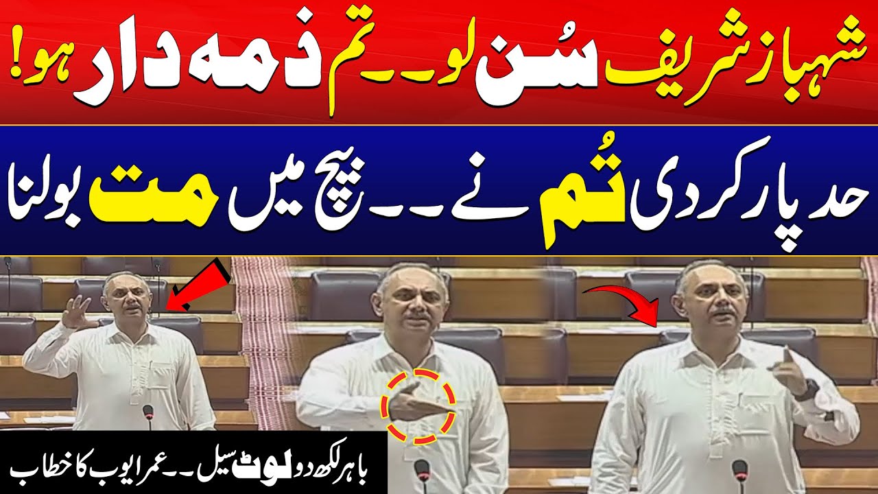 Shahbaz Shareef Tum ZImadar Ho - Umar Ayub Speech In National Assembly ...