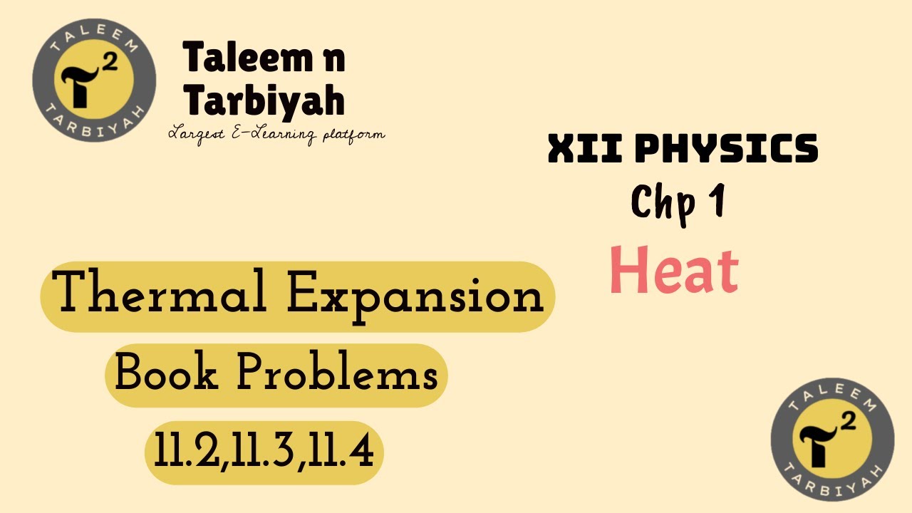 Physics Class 12 | Numericals of Thermal expansion | Book Problems | Chap 11 Heat - YouTube