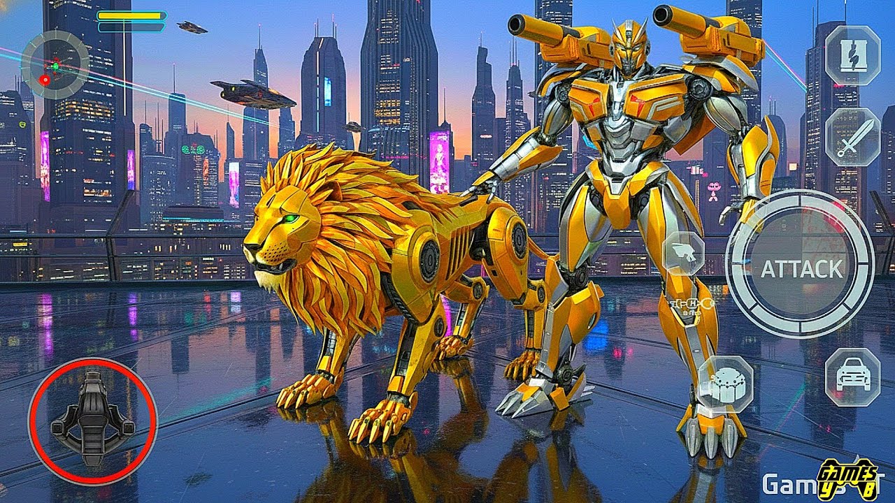 Lion Car Robot Transformers City Battle Game 2026 Part 5 - Android ...