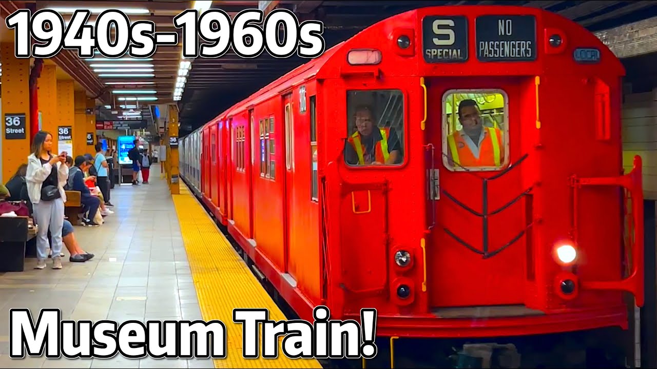 ⁴ᴷ⁶⁰ R33-R38-R10-R16 Museum Train Transferring along the A and N Lines ...