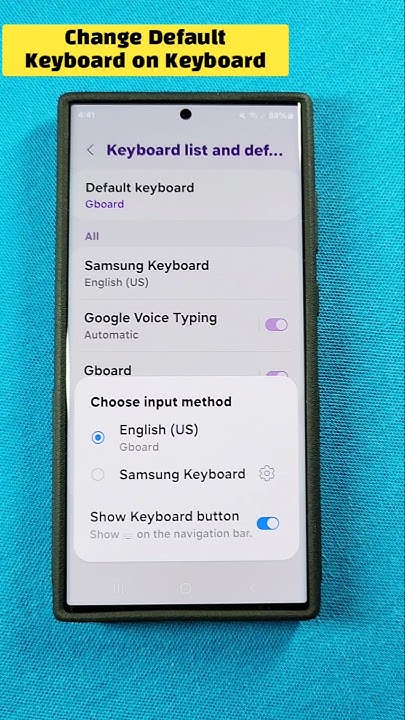 Change default keyboard on Samsung phone - YouTube