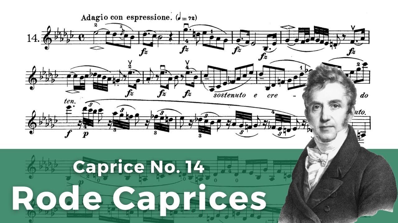 Rode - Caprice No.14 for Violin solo, Op.22 with Sheet Music - YouTube