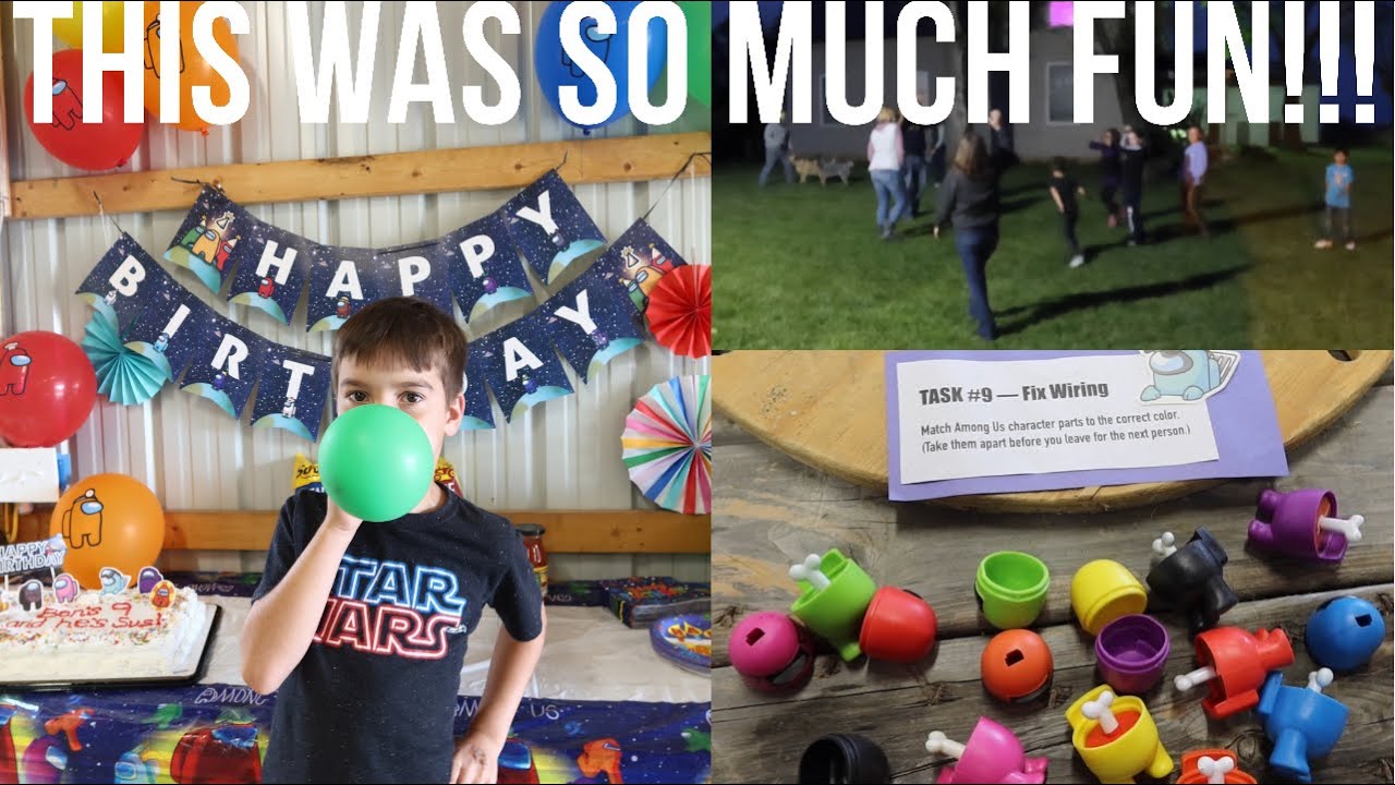 AMONG US BIRTHDAY PARTY THEME!! || Among Us Party Ideas - YouTube