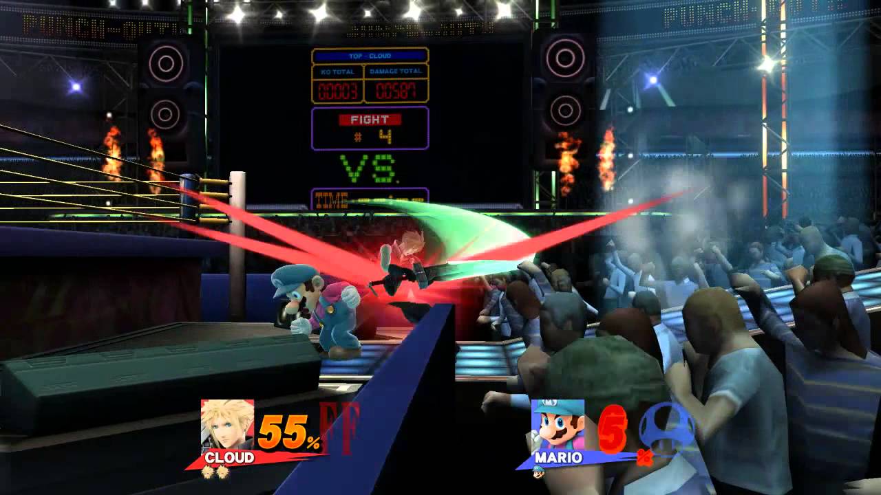 Super Smash Bros: Cloud vs. Mario - YouTube