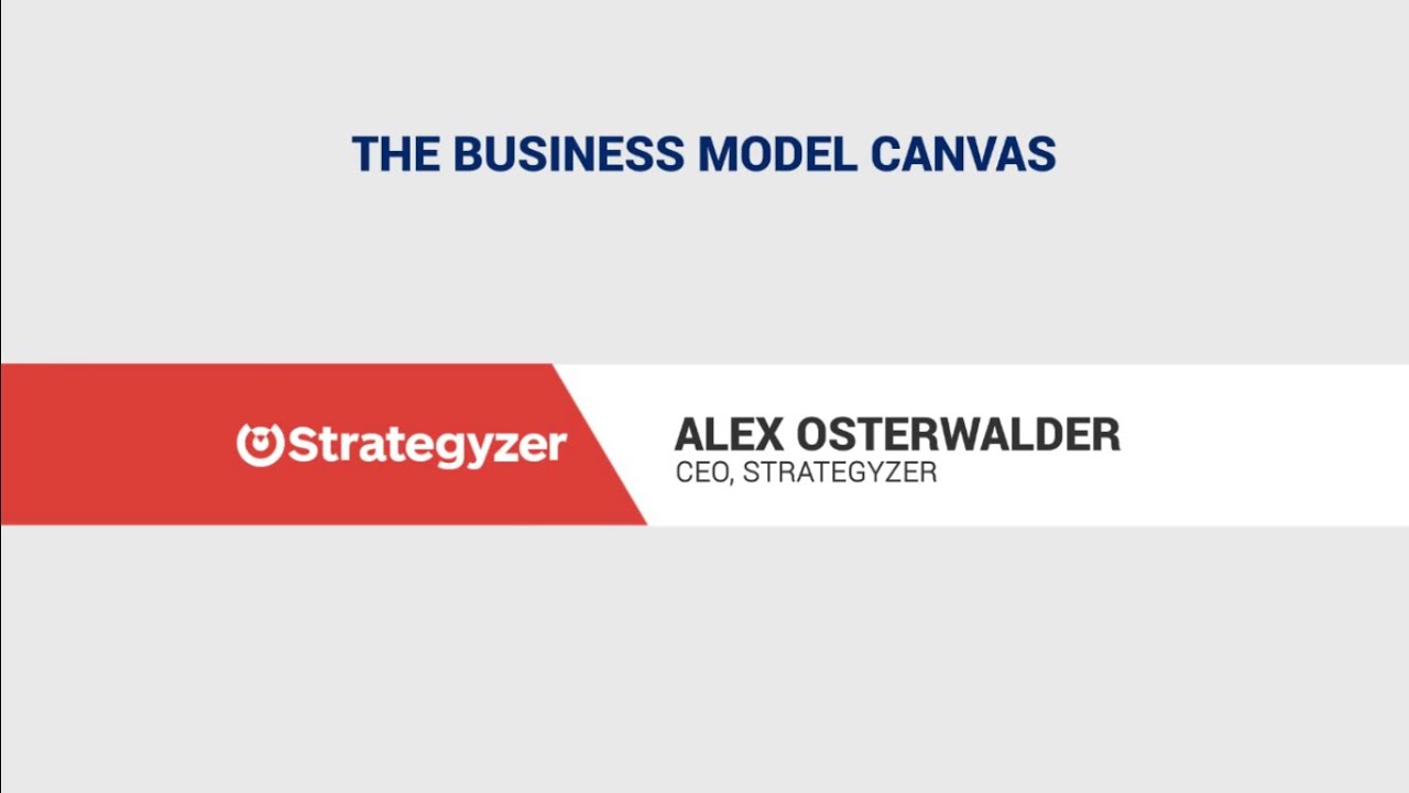 Alex Osterwalder: The Business Model Canvas - YouTube