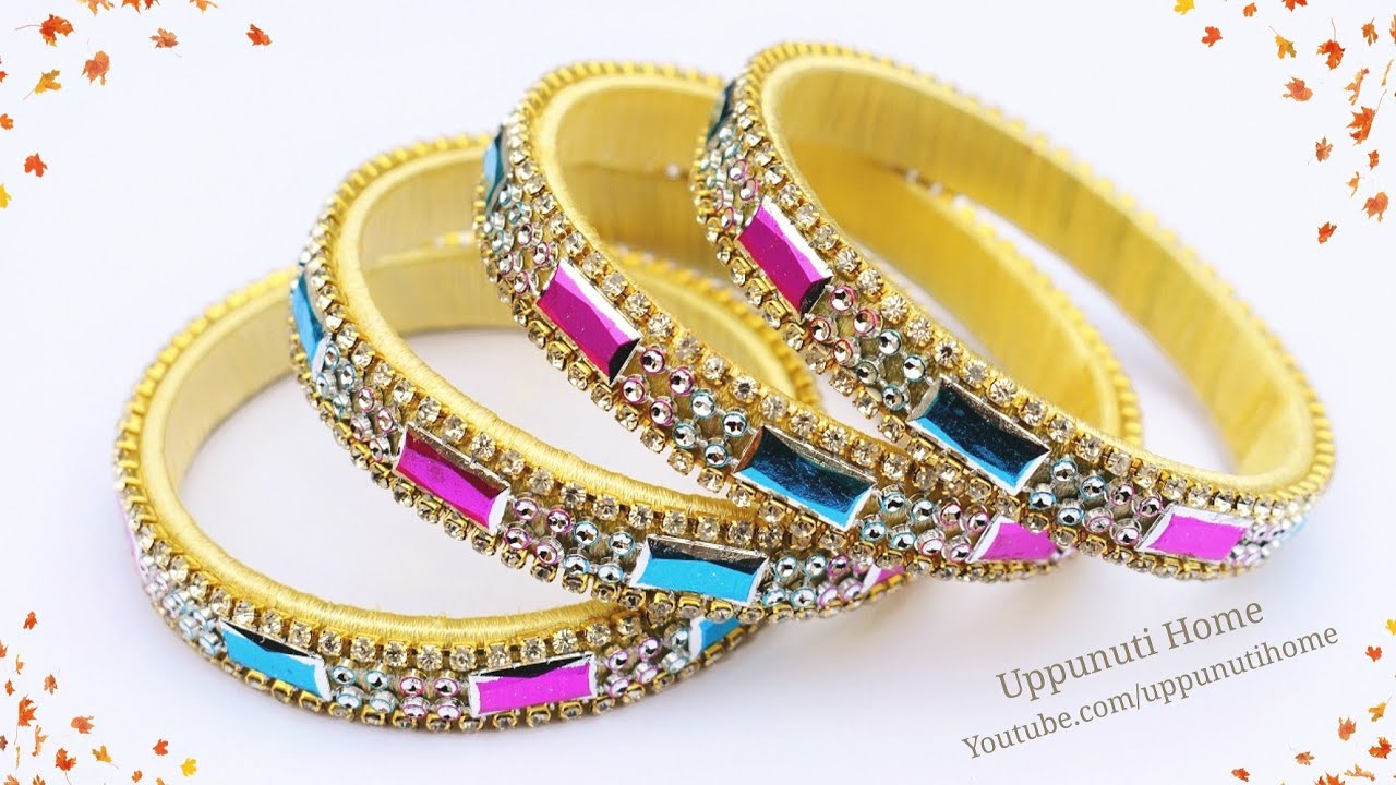How To Make Designer Silk Thread Bangles At Home | DIY | Silk thread ...