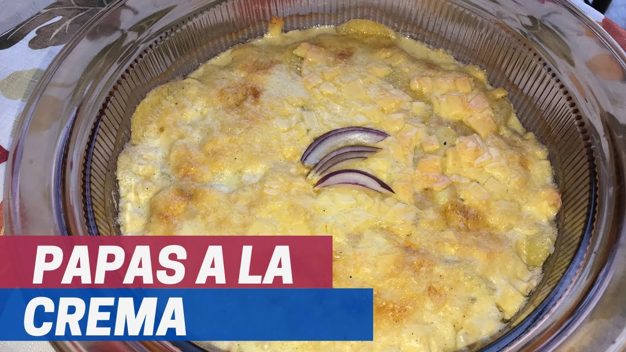 PAPAS A LA CREMA CON JAMON Y QUESO | Receta Fácil - YouTube