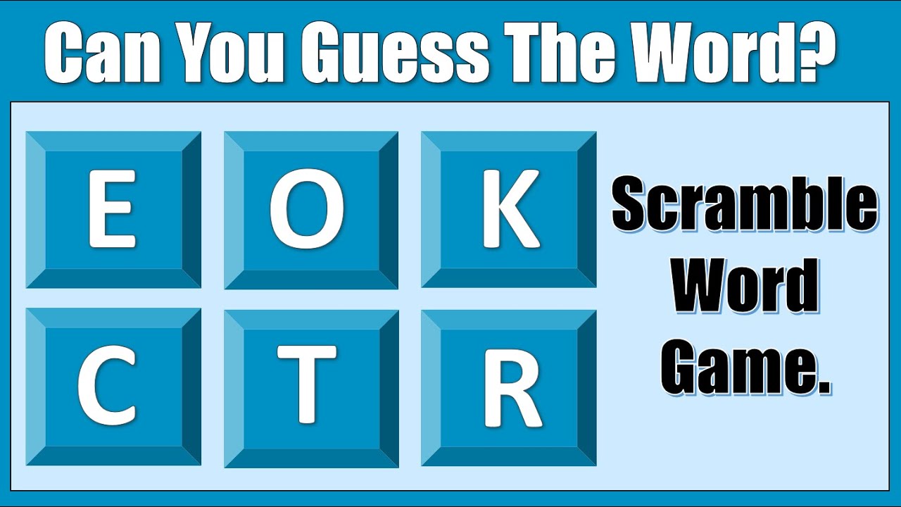 Scrambled Word Game 8 | Can You Score 10/10? 6 letter Scrambled Game ...
