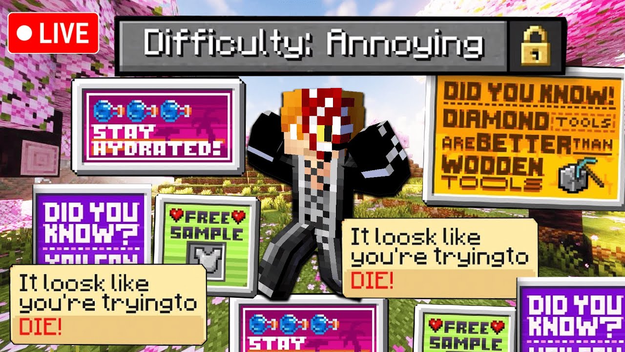 MINECRAFT | Live - Annoying Difficulty ระดับความยากแบบหัวจะปวดดด - YouTube