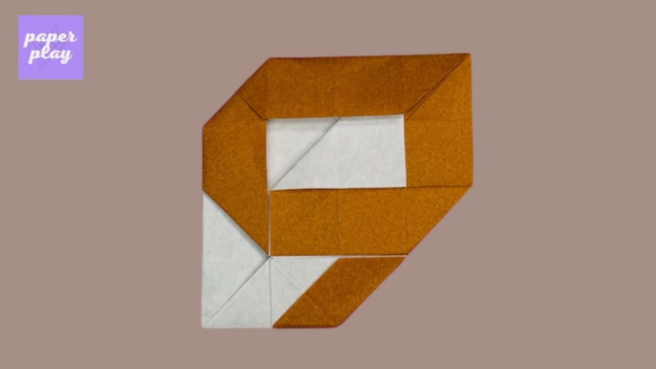 숫자 종이접기, "9" 모양, nine origami, How to make paper - YouTube