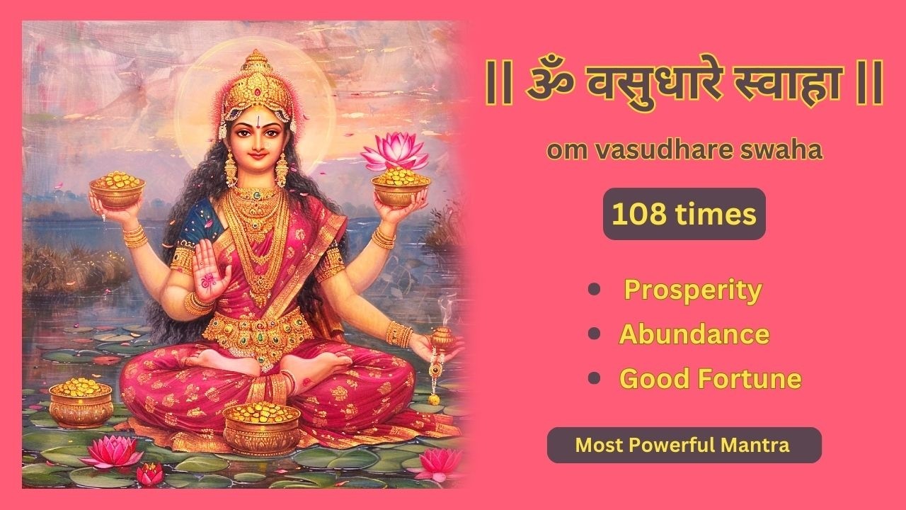 Mantra for Money & Wealth | Om Vasudhare Swaha 108 Times | Dhan Prapti ...