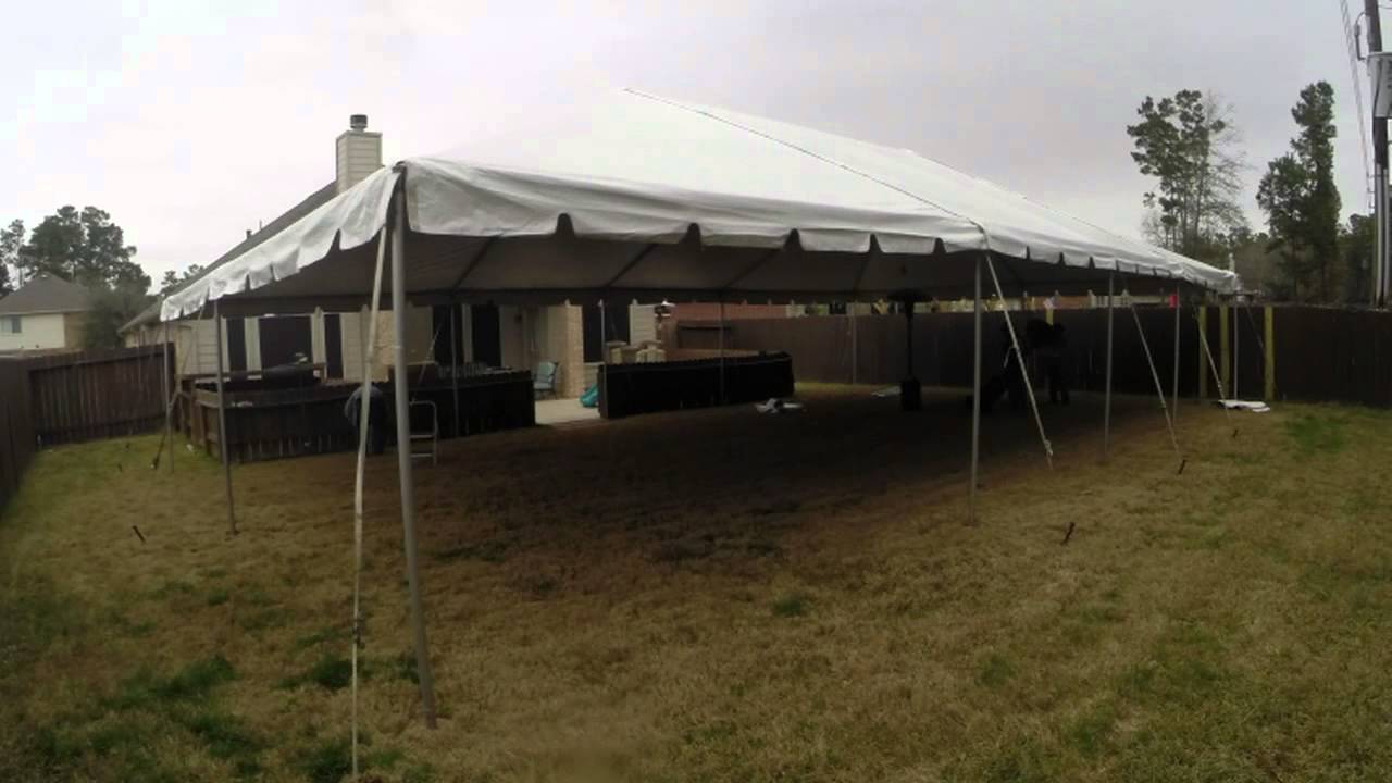 30 x 50 Frame Tent Set up and down - YouTube