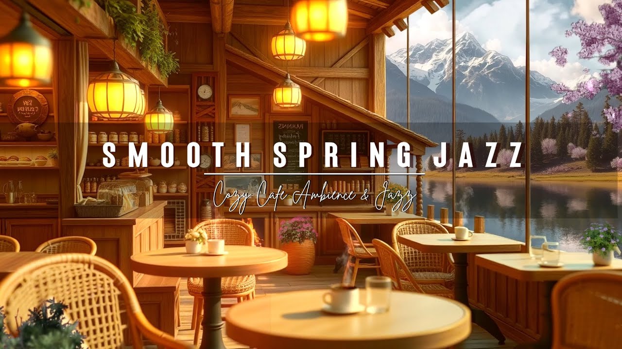 Warm Spring Jazz Cafe Music For Study And Work 🌱 Warm Jazz Music Cozy ...