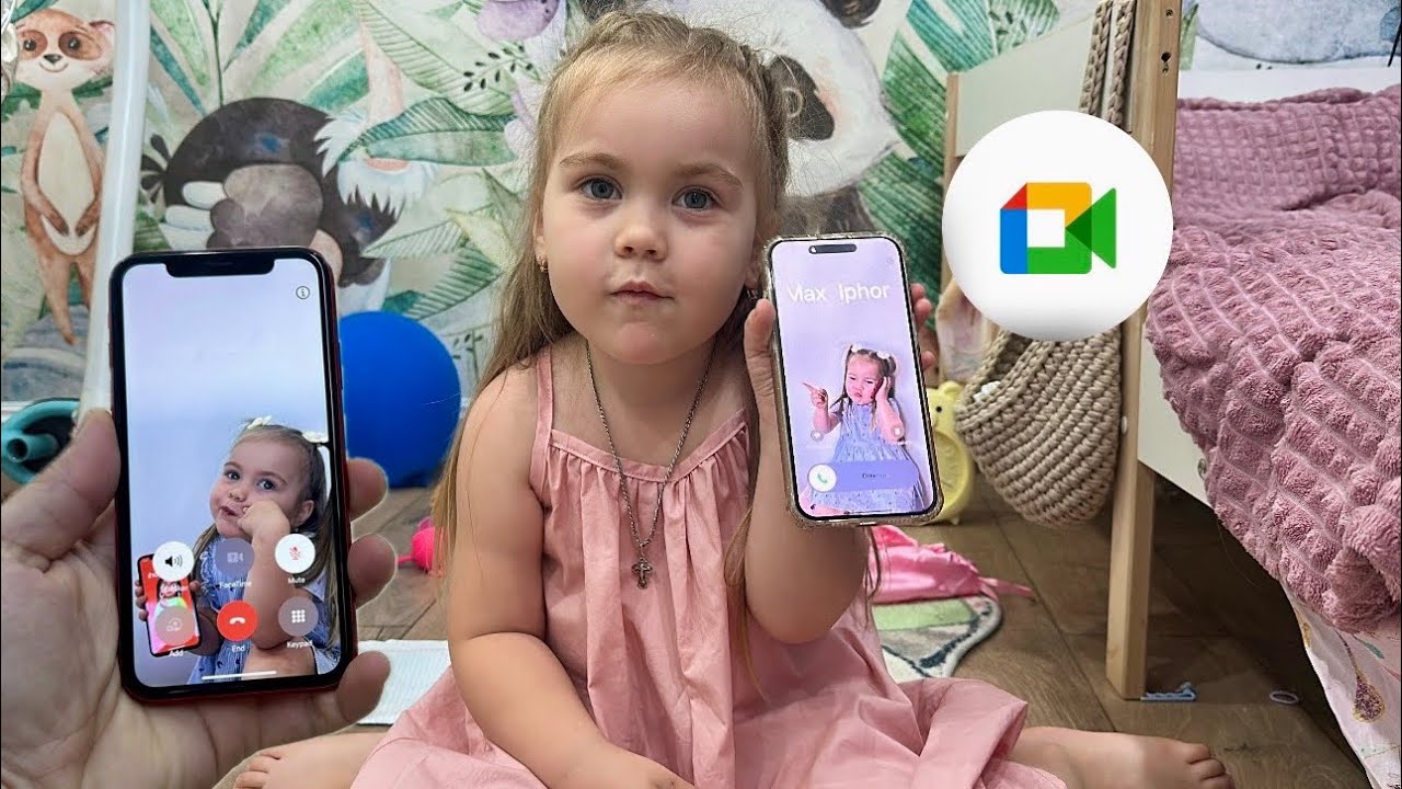 The girl calls on iPhone 15pro Max From her iPhone 11Red FaceTime ...
