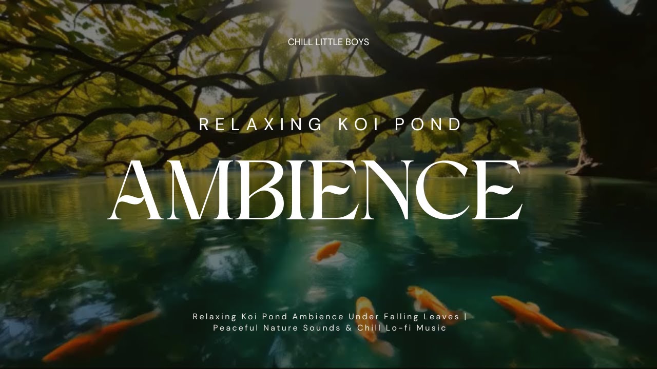Relaxing Koi Pond Ambience Under Falling Leaves | Peaceful Nature Sounds & Chill Lo-fi Music ...