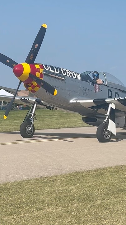 P-51D Mustang “Old Crow” at EAA AirVenture Oshkosh 2024! #aviation #flying #ww2 #warbirds #reels ...