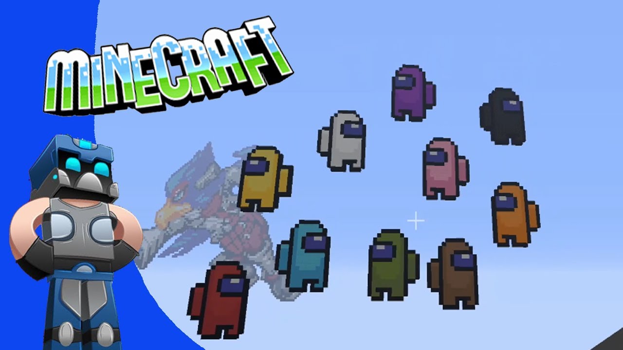 Tutorial Minecraft Pixel Art Among US - Como hacer pixel art de Among ...