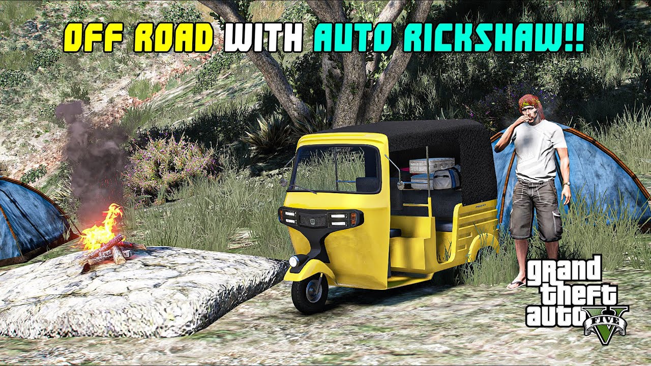 OFF ROAD WITH AUTO RICKSHAW | GTA 5 Malayalam - YouTube