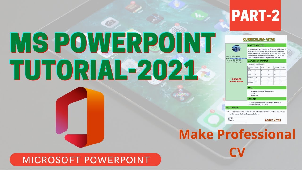 How To Make A Professional CV Using PowerPoint 2021 Coder Vivek How To Make A Professional CV Using PowerPoint 2021 Coder Vivek