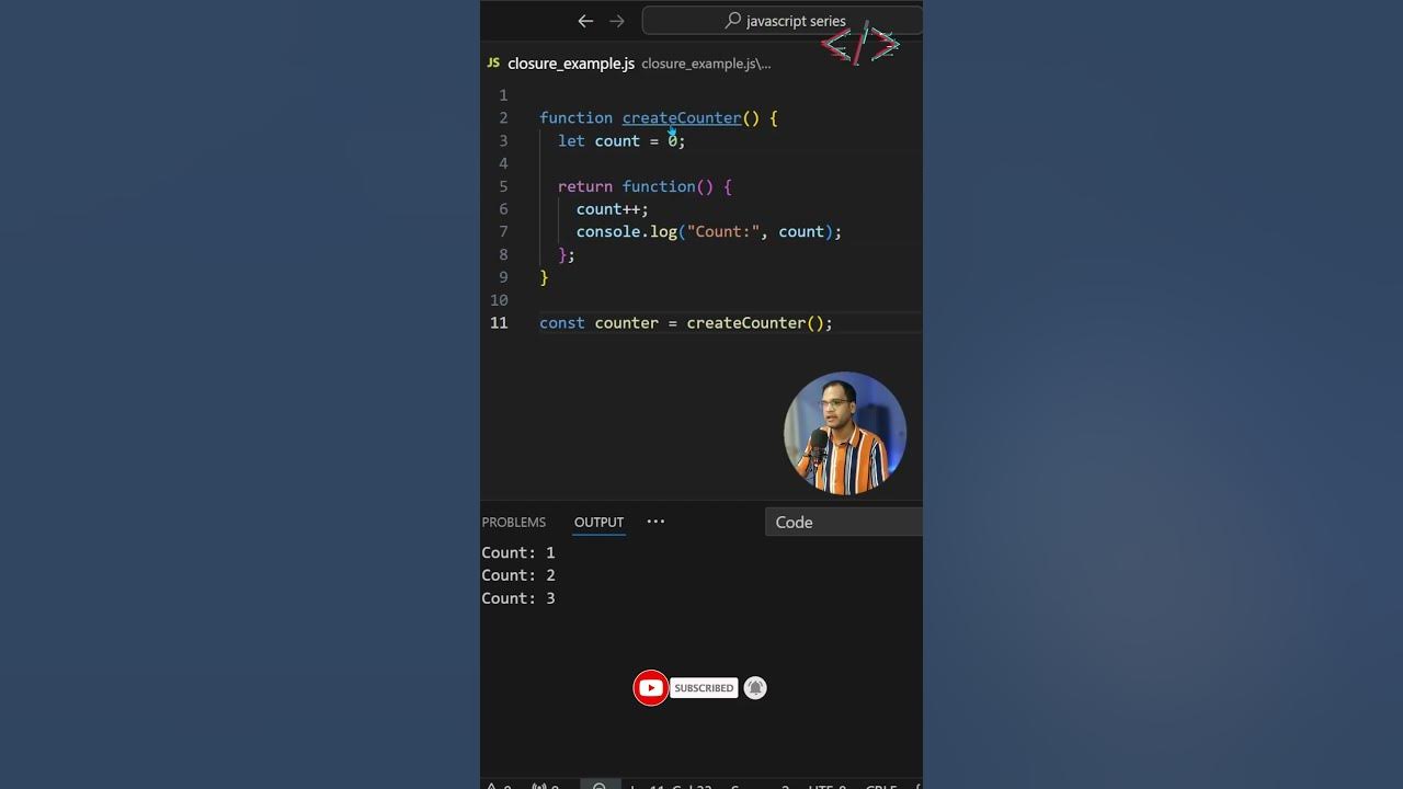 ๐ Exploring Closure Examples In Javascript ๐งฉ Telugu Codewithkg Youtube