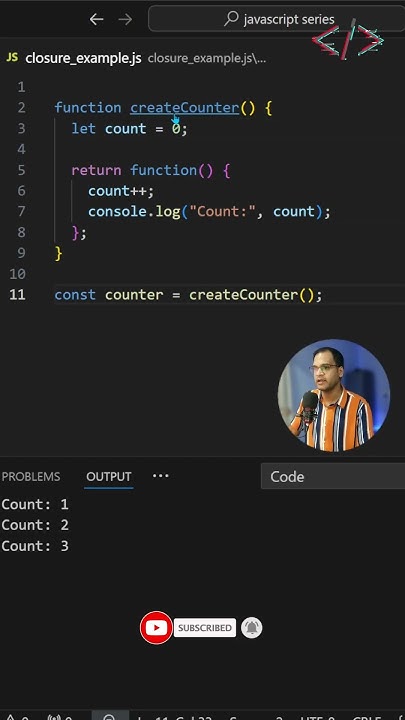 🔍 Exploring Closure Examples in JavaScript! 🧩 #telugu #codewithkg - YouTube