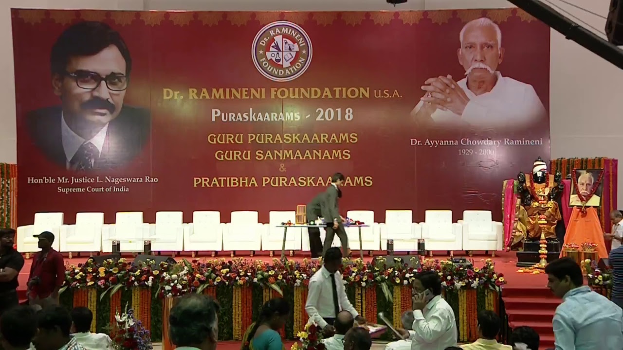 Dr ramineni foundation Guru puraskaaralu 2018 - YouTube