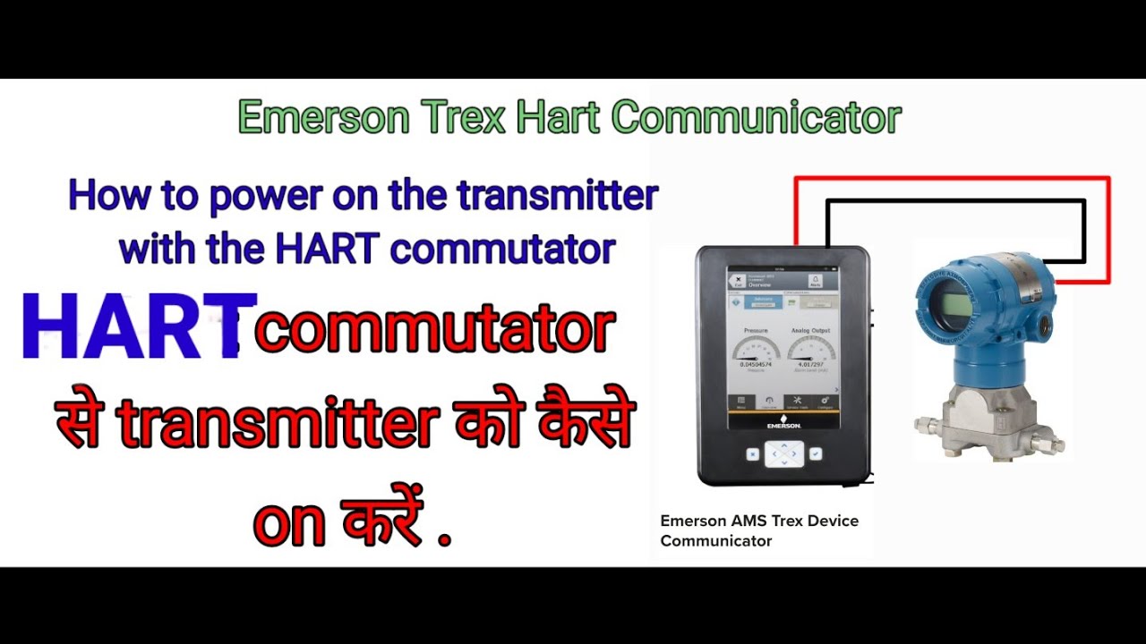 Hart communicator se transmitter on kare || How to turn on the ...