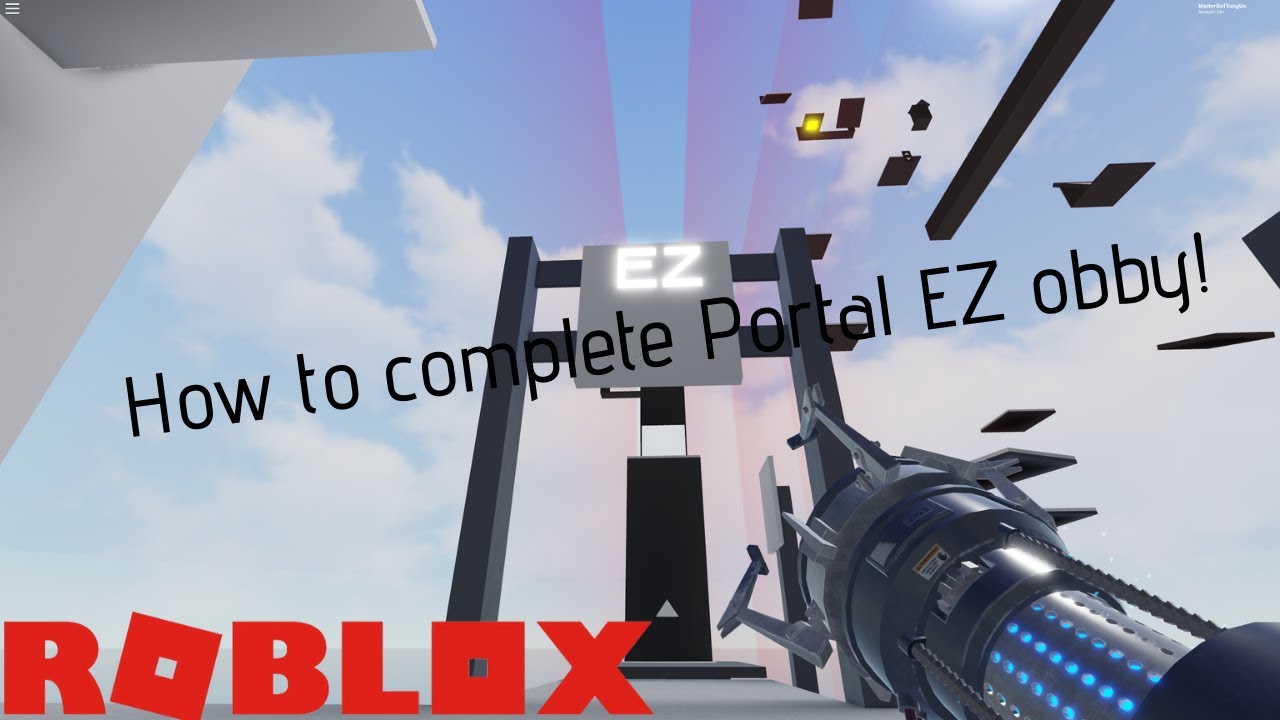How to complete the EZ obby on portal! - YouTube
