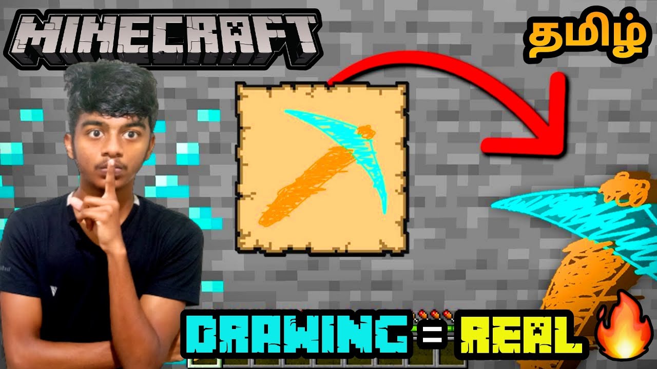 Minecraft, But Anything You Draw You Get in Tamil | Minecraft in Tamil ...