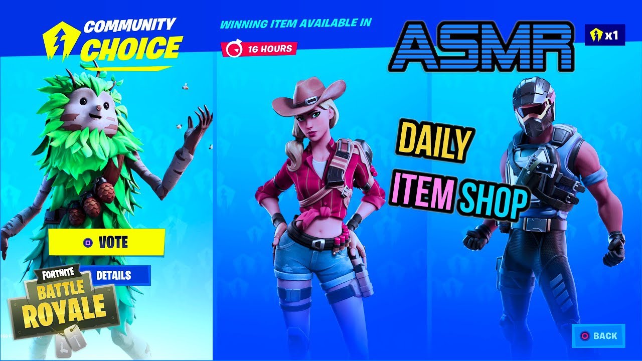 ASMR | Fortnite NEW Community Choice Vote For Skin! Daily Item Shop ...