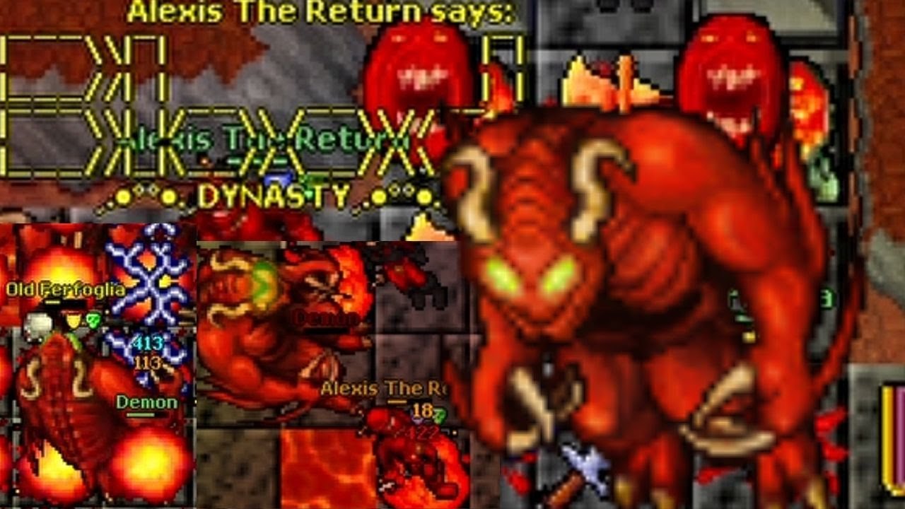 OLD DEMON HUNT NICE LOOT - Tibia 7.4 - YouTube