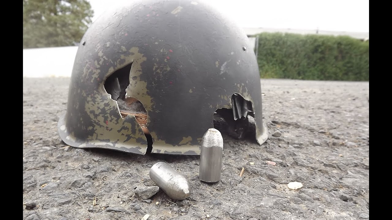 Homemade .50 Cal Muzzle Loader Destroys Bulletproof Helmet - YouTube