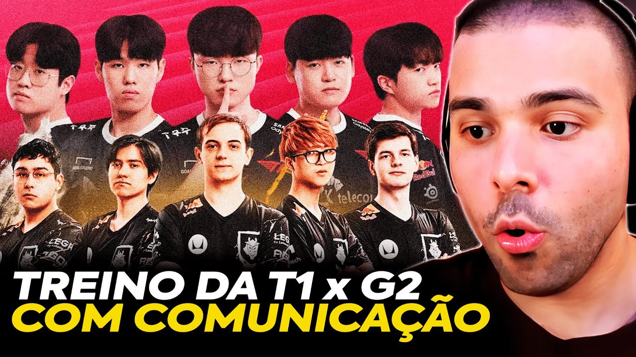 CHAMPIONS QUEUE STACKADÍSSIMA COM JOGADORES DA T1 vs G2! O MAIS ALTO NÍVEL DE LOL! MINERVA REAGE ...